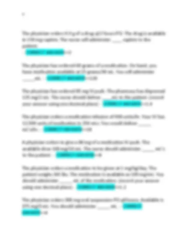 Relias RN Basic Math Ability Exam Test: Questions and Answers (2024/ ...