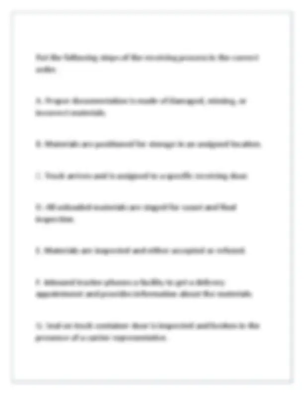 CLT- CERTIFIED LOGISTICS TECHNICIAN FINAL EXAM NEWEST ACTUAL EXAM WITH ...