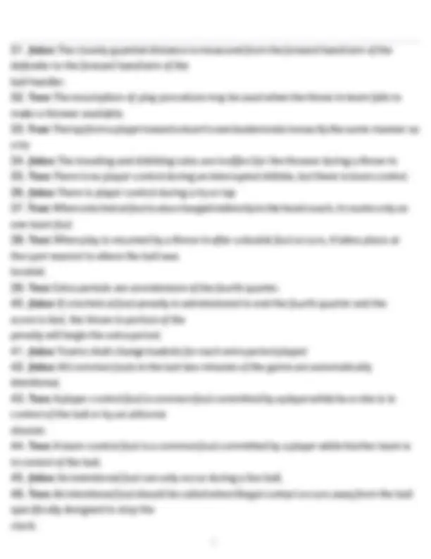 NFHS Basketball Rules Exam Version 3 Questions and Verified Answers 100 ...