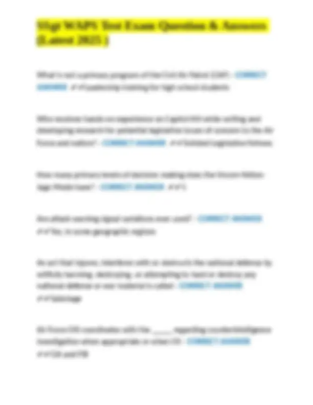 SSgt WAPS Test Exam: Comprehensive Guide for Air Force Personnel ...