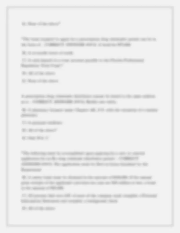 FL CDR Sample questions module 1-8 questions with answers | Exams ...