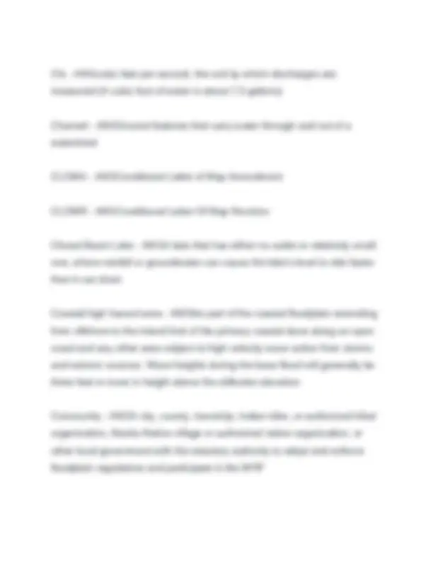 Certified Floodplain Manager (CFM) Exam 2025: Glossary of Terms and ...