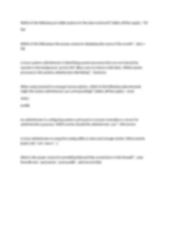 Linux System Administration Exercises and Questions | Exams Advanced Education | Docsity