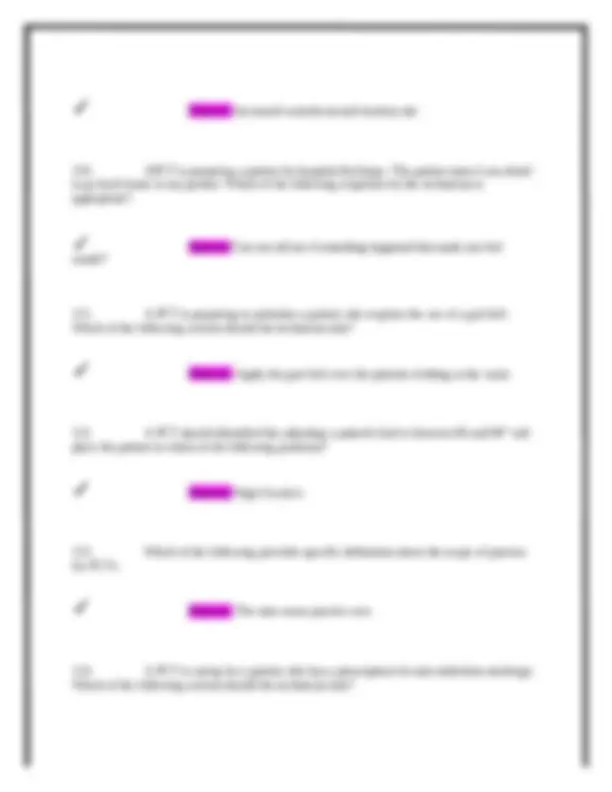 PCT- Patient Care Technician Certification Exam Questions and Verified ...