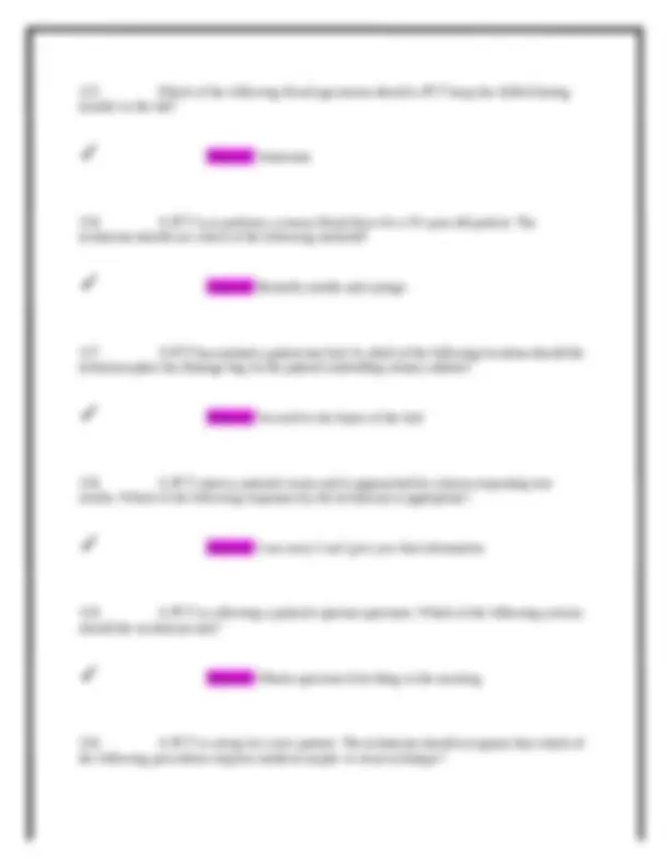 PCT- Patient Care Technician Certification Exam Questions and Verified ...