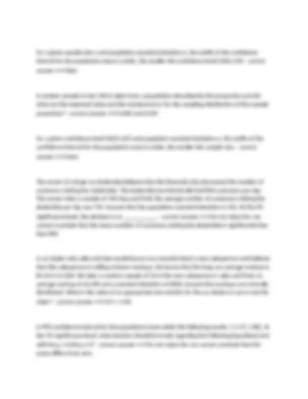 BSTAT 2305 Test 2: Probability, Statistics, and Hypothesis Testing ...