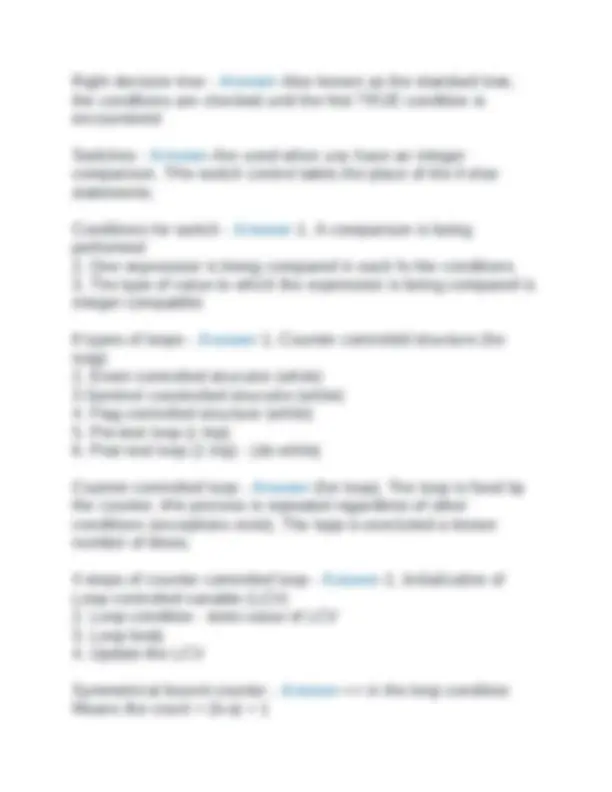 CSC 201 Final Exam: Java Programming Concepts | Exams Computer Science | Docsity