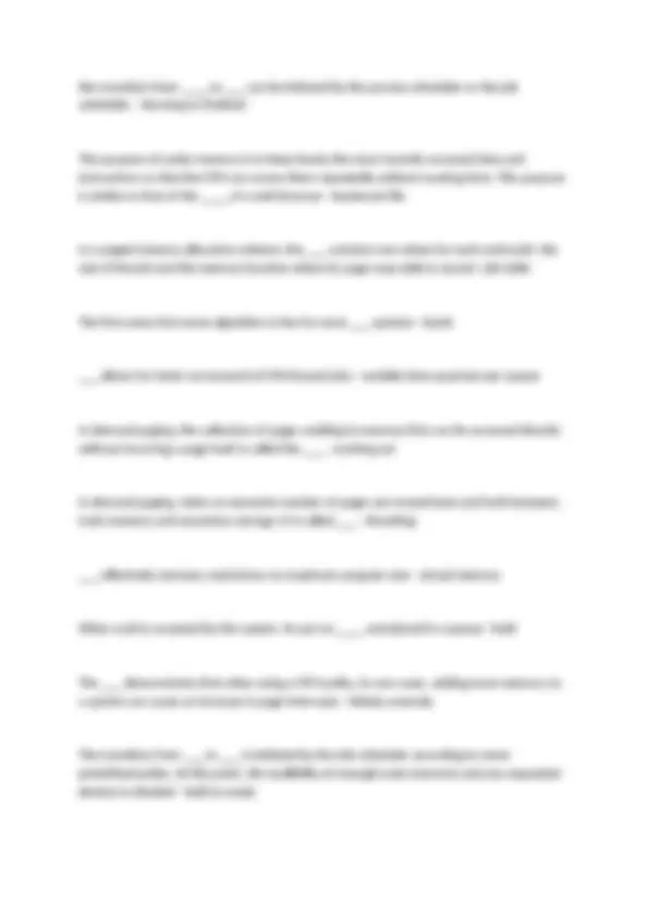 Operating Systems: Lessons 1 and 2 - Questions and Answers | Exams Advanced Education | Docsity