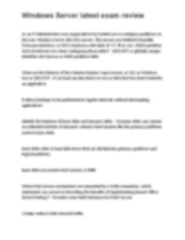 Windows Server 2012 R2 Exam Review: Multiple Choice Questions and ...