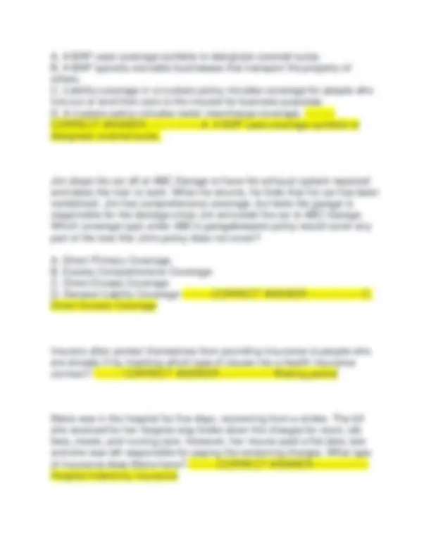 FLORIDA CERTIFIED ADJUSTER PRE-LICENSING EXAM | ALL QUESTIONS AND ...