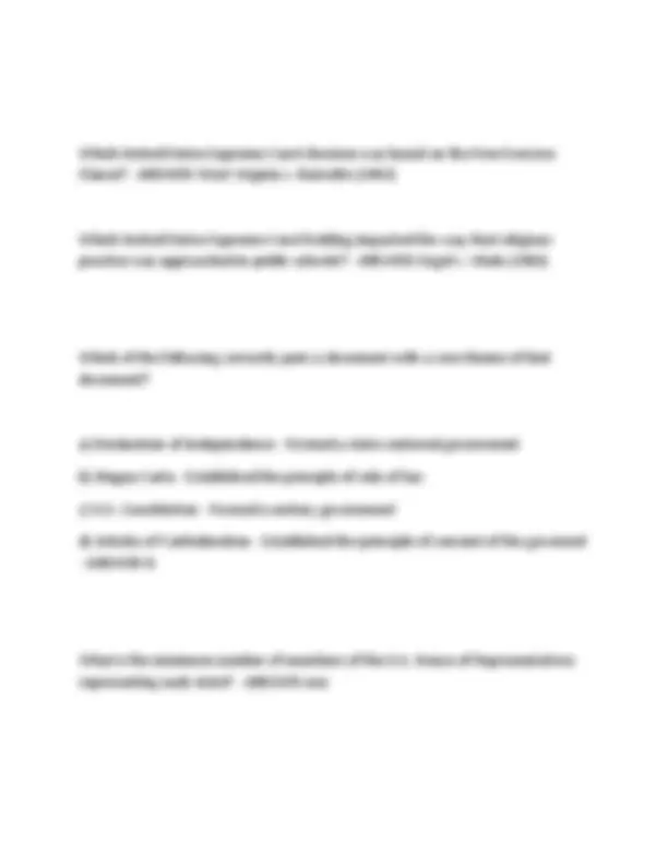 2025 Florida Civic Literacy Exam (FCLE) Questions & Correct Answers ...