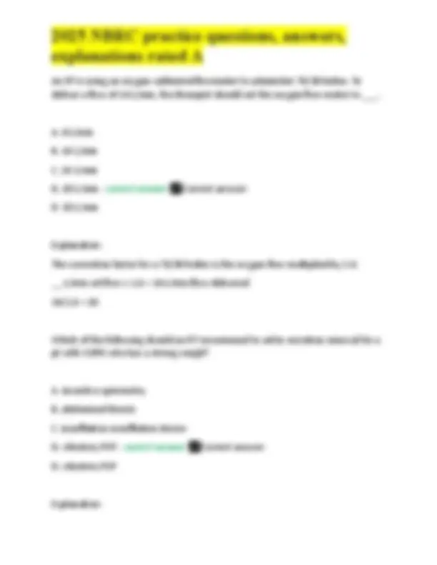2025 NBRC Practice Questions: Respiratory Therapy Exam Preparation ...