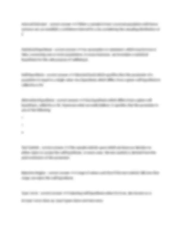 BSTAT 3321 - Test 3: Statistical Sampling and Hypothesis Testing ...
