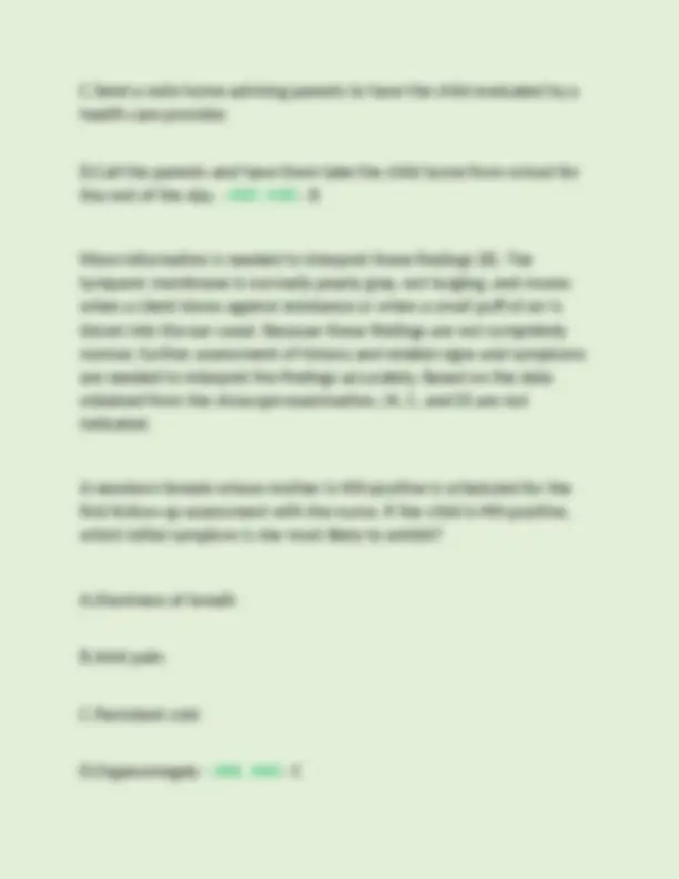 Pediatric Practice Questions and Answers 2025 Latest Update Solved By ...