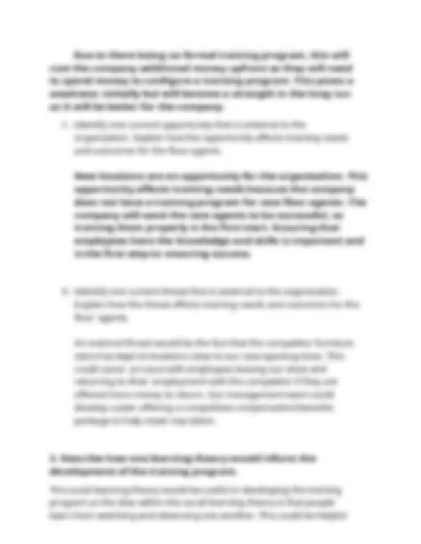 D353 Strategic Training and Development task1 - passed first attempt ...