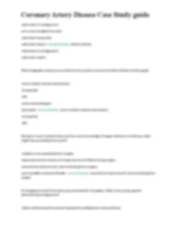 Coronary Artery Disease Case Study Guide: A Comprehensive Guide for ...