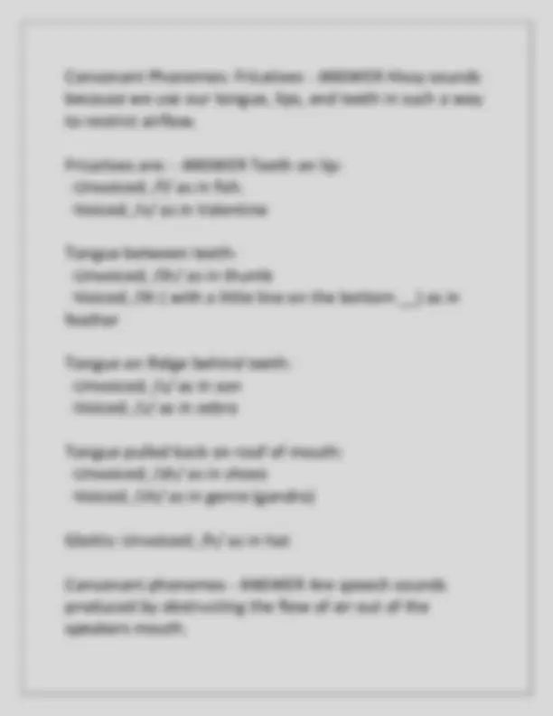 LETRS Unit 2: Phonological Awareness and Processing - Questions and ...