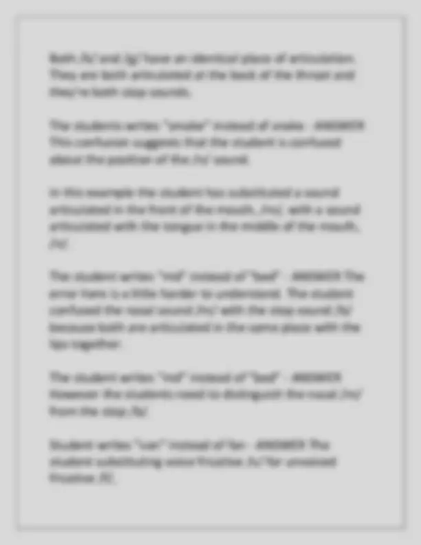 LETRS Unit 2: Phonological Awareness and Processing - Questions and ...