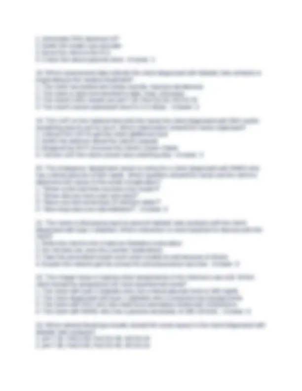Diabetes Mellitus NCLEX Questions and Answers with complete solutions ...