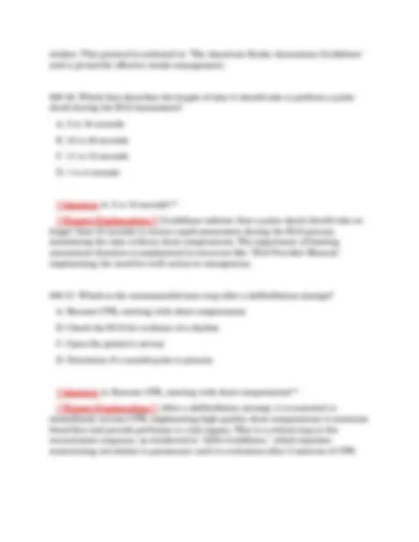 AHA ACLS Post Test Answer Key (2025 / 2026) Questions and Verified ...