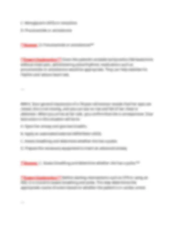 AHA ACLS Post Test (3 Set Exams) (Latest 2025 / 2026) Most ...