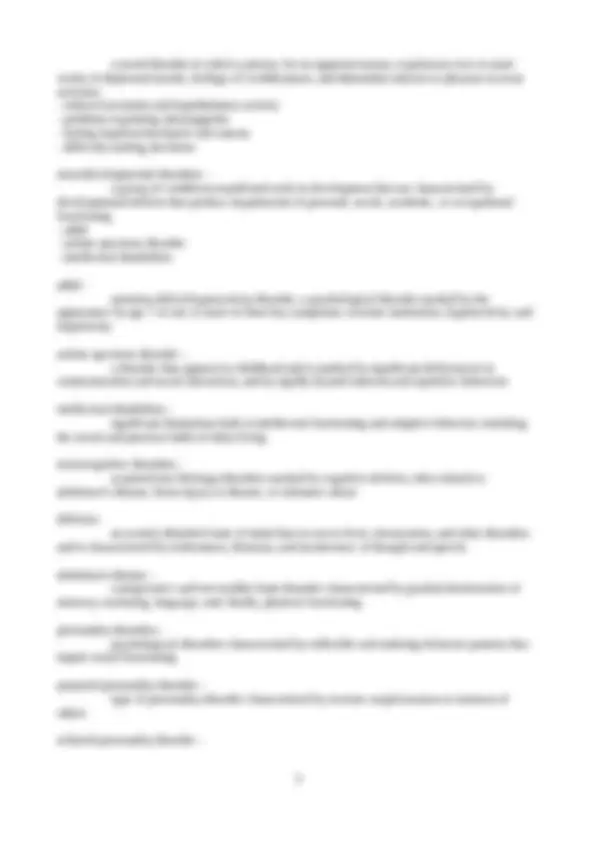 Abnormal Psychology: Definitions, Models, and Disorders | Exams Psychology | Docsity