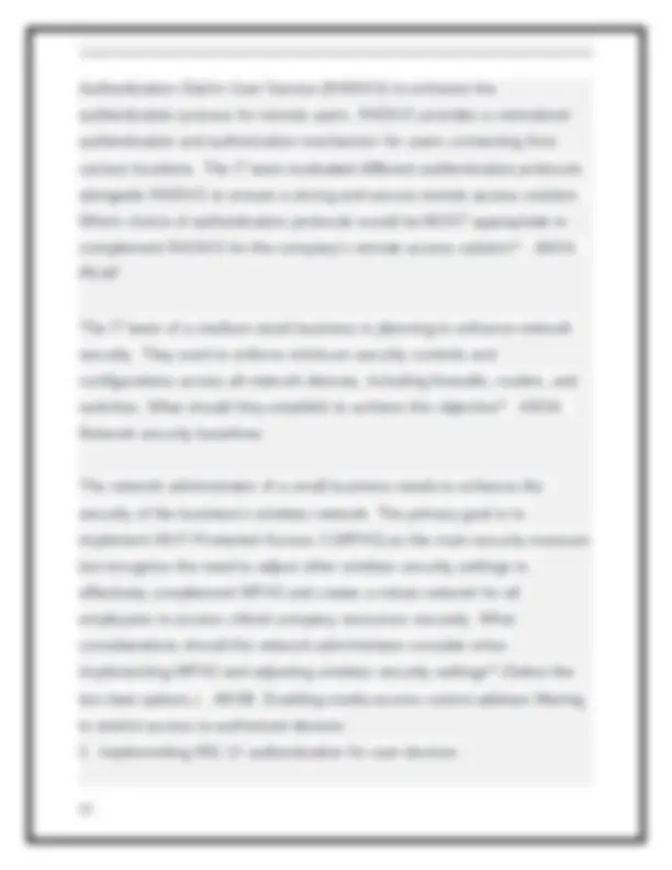 Certmaster CE Security+ Domain 4.0: Security Operations Questions and ...