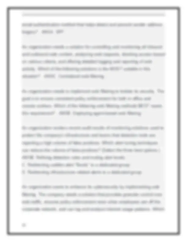 Certmaster CE Security+ Domain 4.0: Security Operations Questions and ...