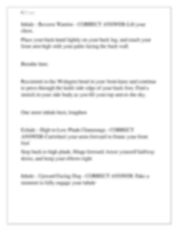 Corepower C1 Class With Cues Exam 180 Questions And Answers Exams Nursing Docsity