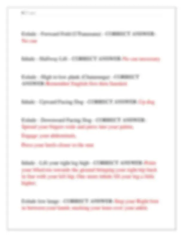 CorePower C1 Class with Cues Exam: 180 Questions and Answers | Exams ...