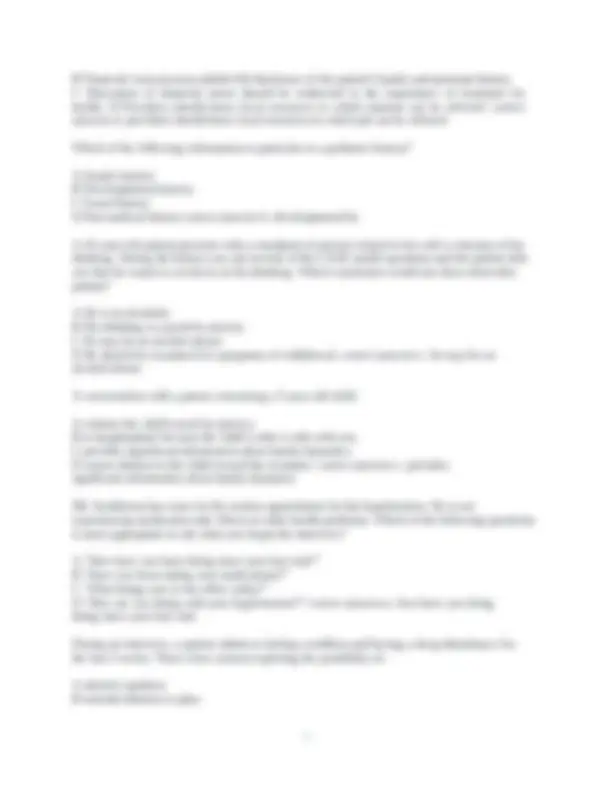 Exam 1 Advanced Health Assessment: Multiple Choice Questions and ...