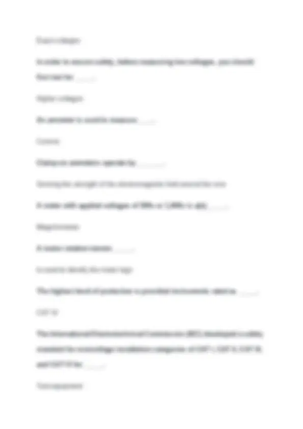 NCCER Electrical Level 1 -Module 12 Electrical Test Equipment study set ...