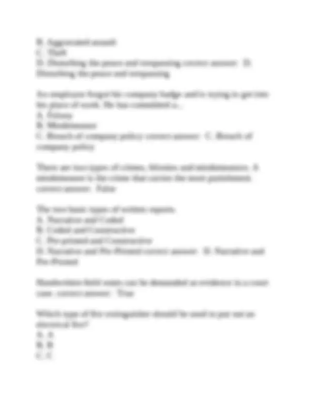 State of Texas Security Level II Certification Questions With Complete ...
