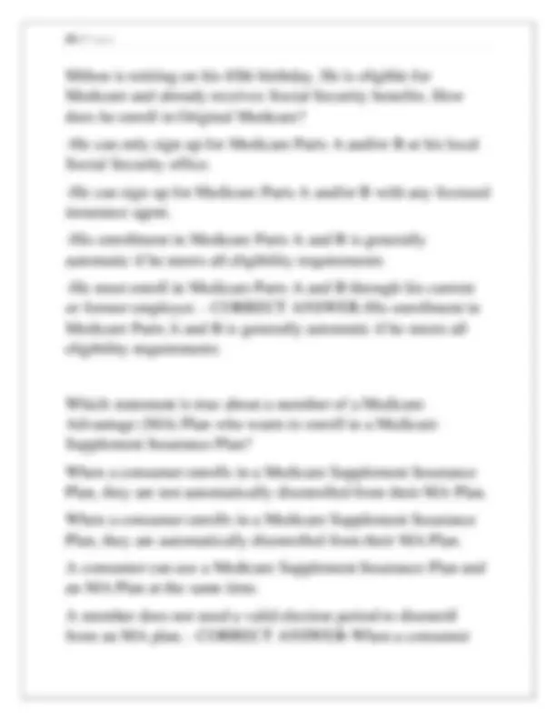 Medicare Basics Exam and Practice: UHC Medicare Basics Exam Questions ...