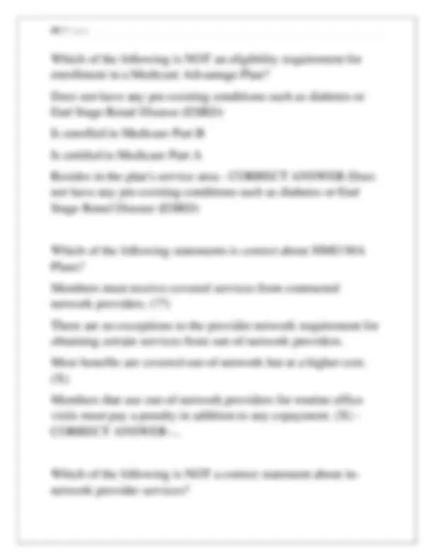 Medicare Basics Exam and Practice: UHC Medicare Basics Exam Questions ...