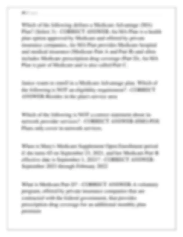 Medicare Basics Exam and Practice: UHC Medicare Basics Exam Questions ...