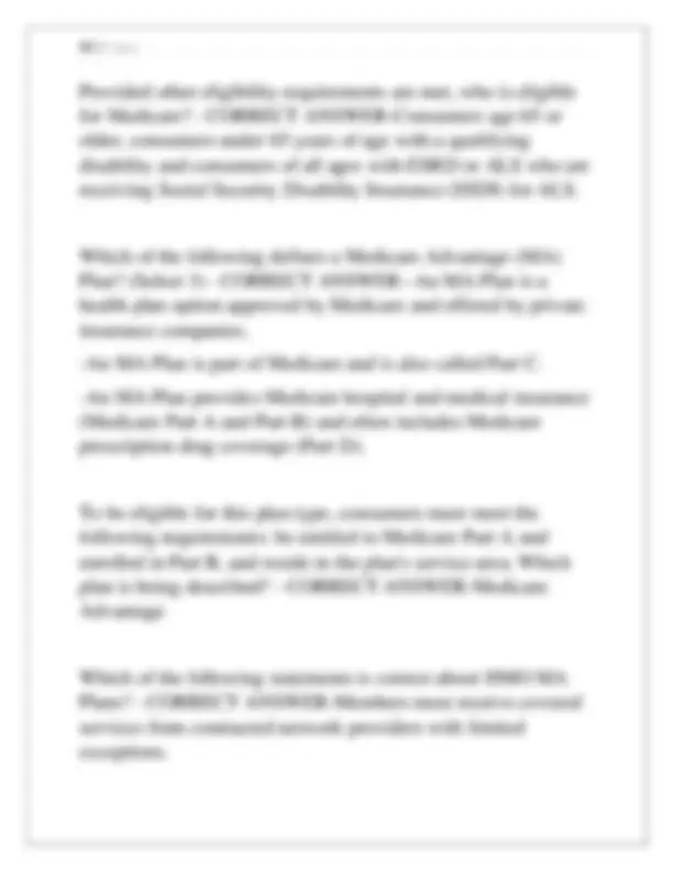 Medicare Basics Exam and Practice: UHC Medicare Basics Exam Questions ...