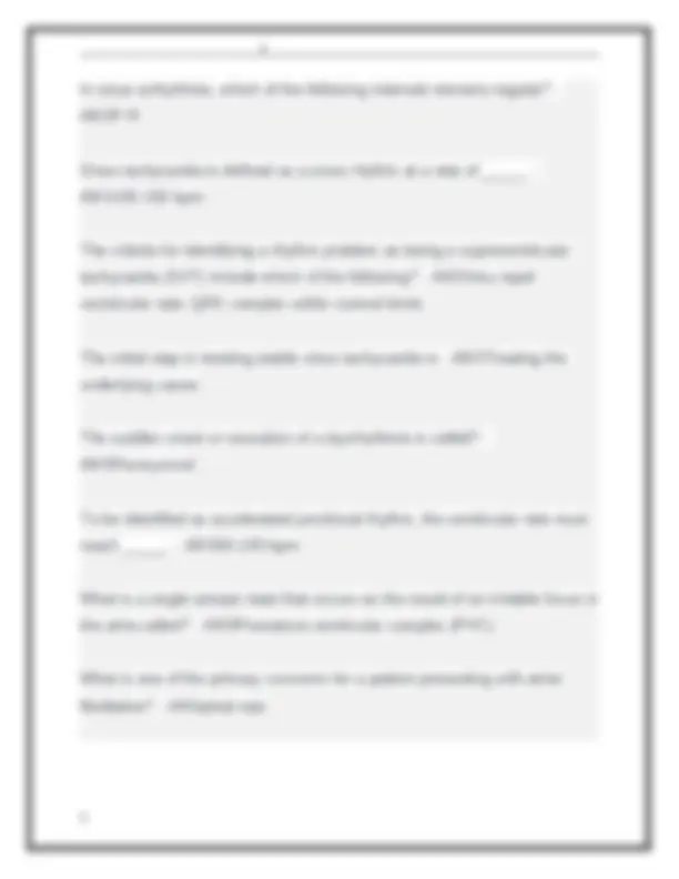 ECG Fundamentals & Basic Dysrhythmias: Rhythm Test | Exams Health ...