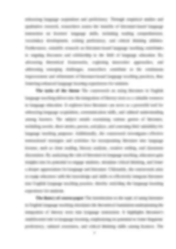 Using literature in English language teaching | Study Guides, Projects, Research English ...