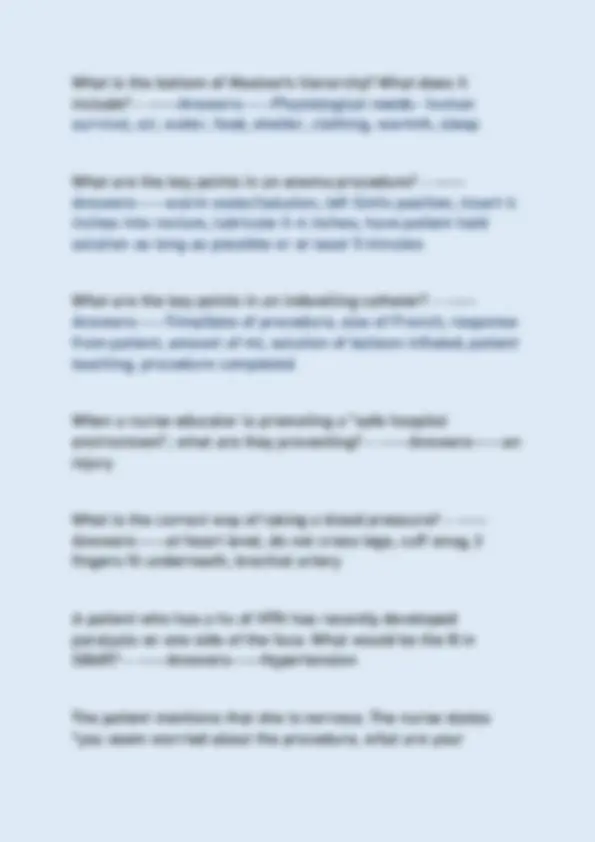 LVN Term 1 Exam Questions and Answers: Unitek College (2025/2026 ...