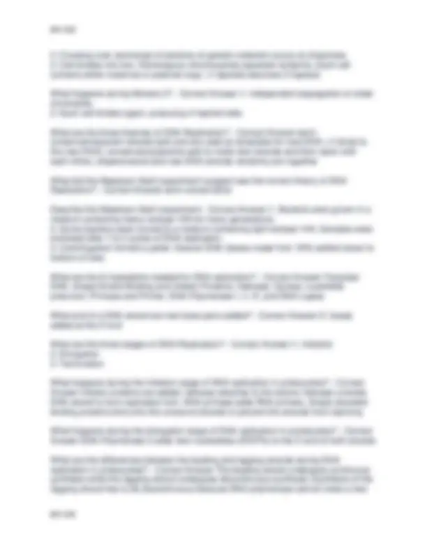 BIO 210 Genetics Final Exam | Exams Genetics | Docsity