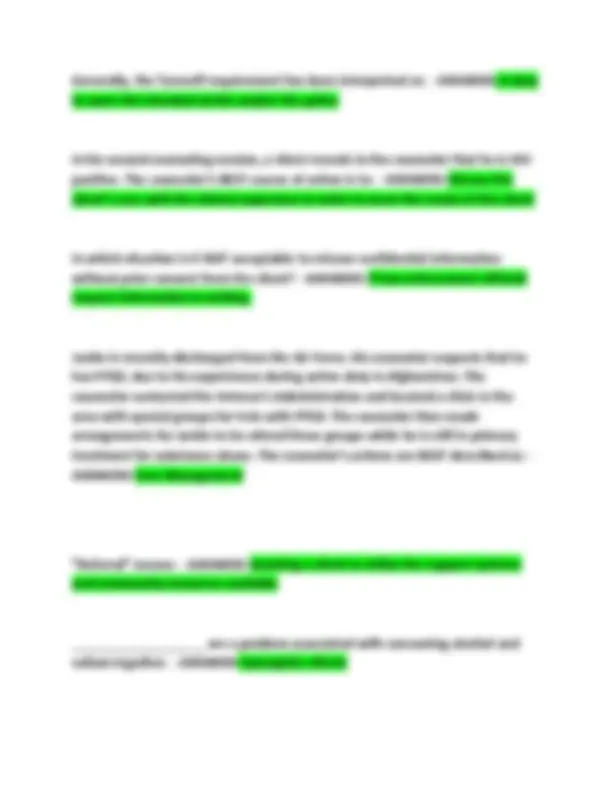 CADC Practice Exam #2: Substance Abuse Counseling Questions and Answers ...