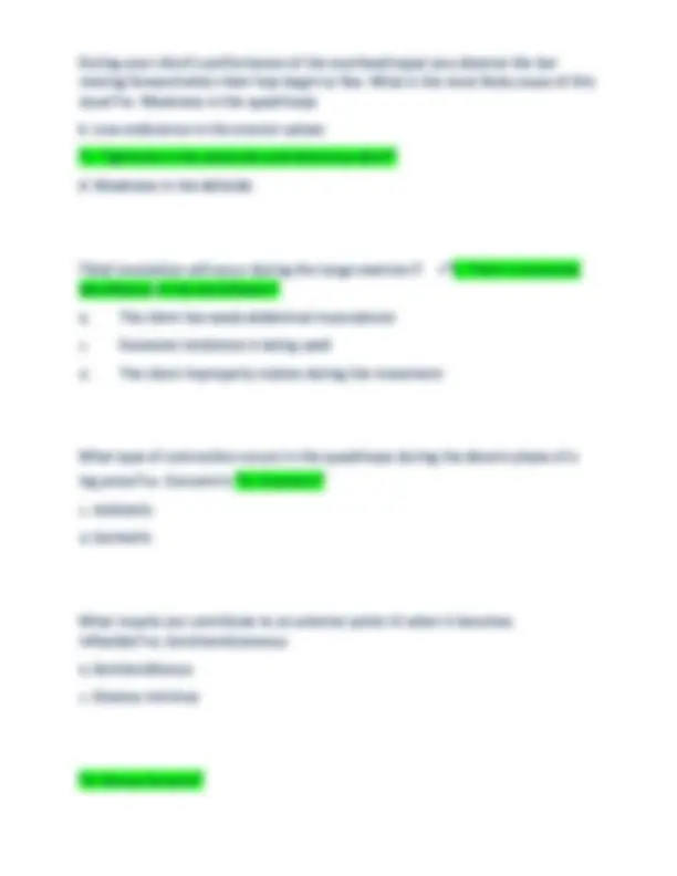 NCSF PERSONAL TRAINING EXAM FUNCTIONAL ANATOMY & EXERCISE PHYSIOLOGY ...