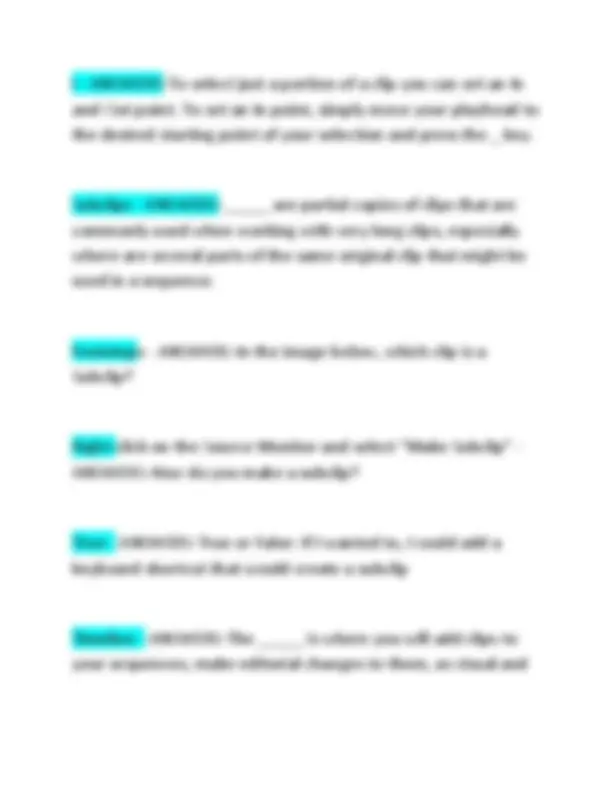 Adobe Premiere Pro CS6 Exam Questions and Answers | Exams Advanced ...