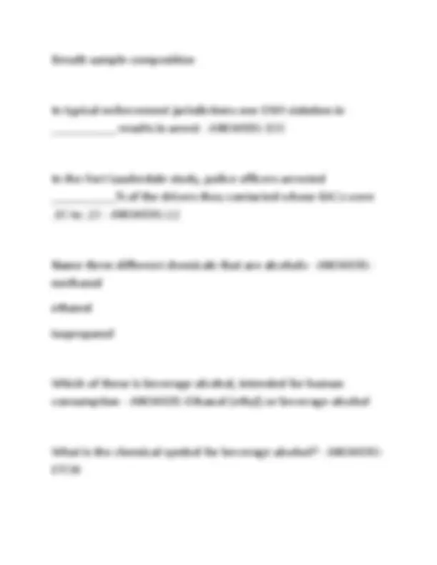 NHTSA SFST Test Exam: Questions and Answers for Law Enforcement | Exams ...