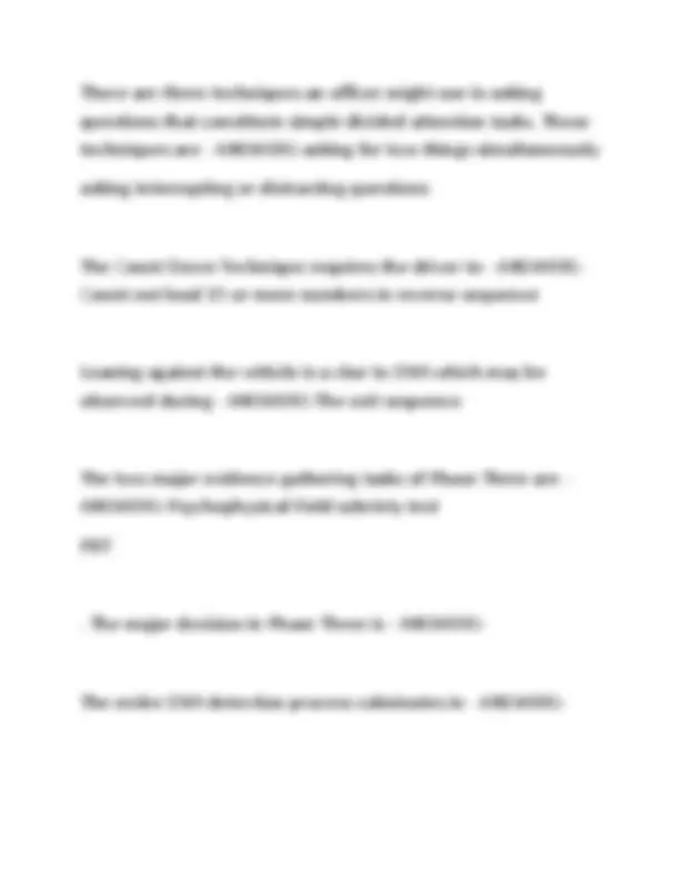 NHTSA SFST Test Exam: Questions and Answers for Law Enforcement | Exams ...