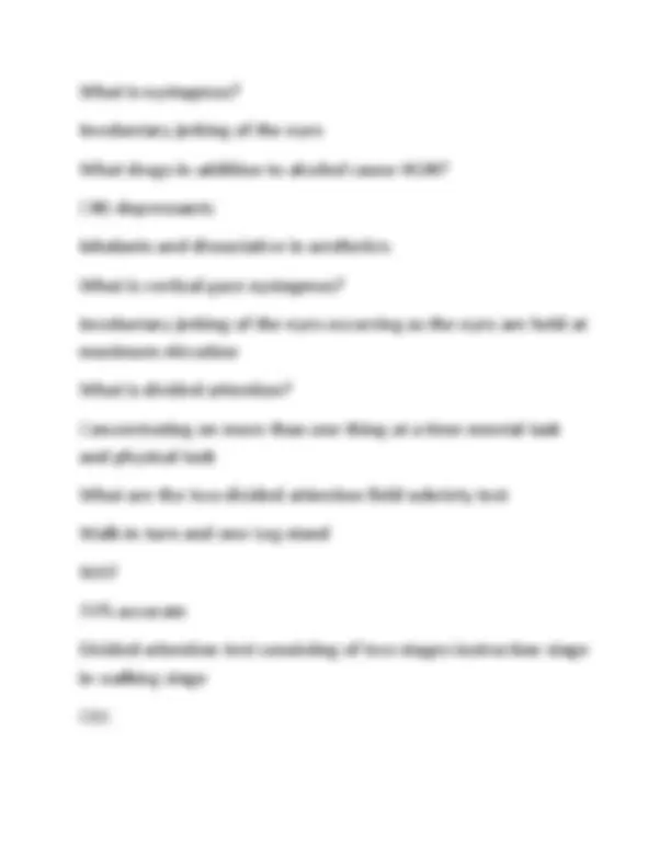 NHTSA SFST Test Exam: Questions and Answers for Law Enforcement | Exams ...