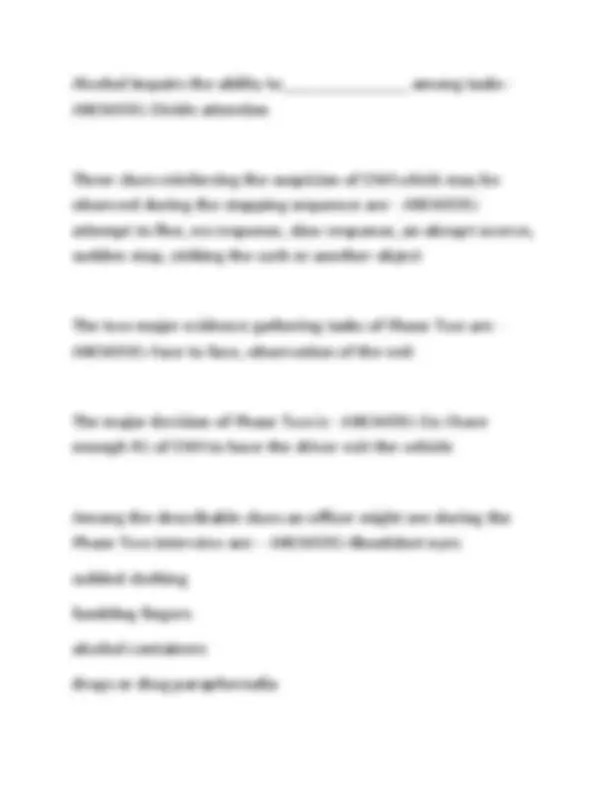 NHTSA SFST Test Exam: Questions and Answers for Law Enforcement | Exams ...