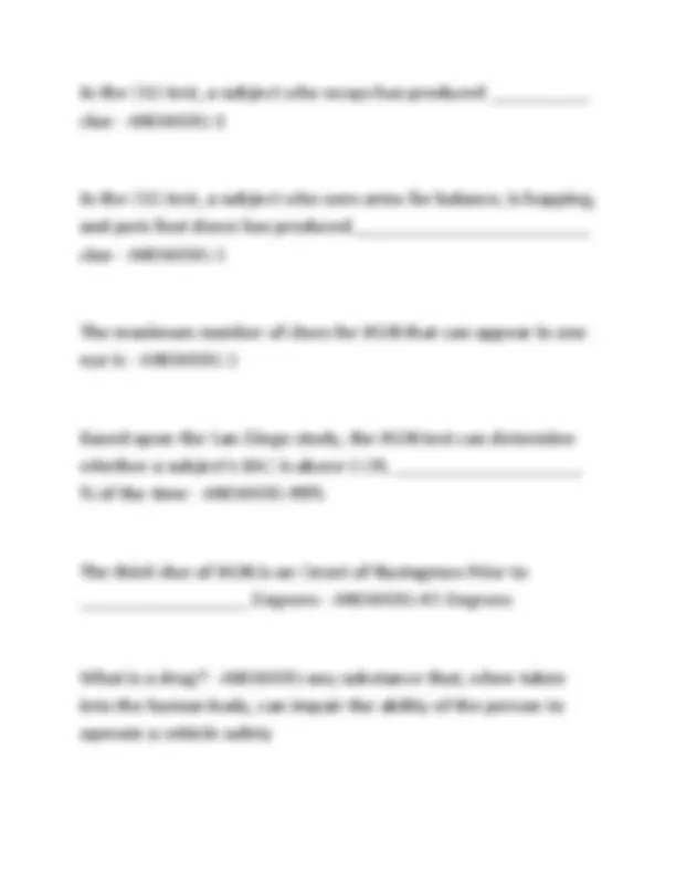 NHTSA SFST Test Exam: Questions and Answers for Law Enforcement | Exams ...