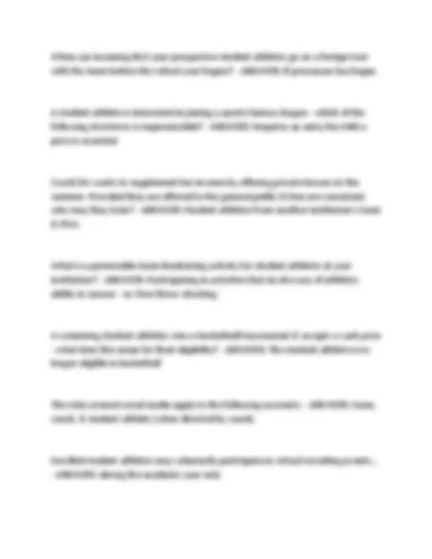 NCAA RULES TEST QUESTIONS AND ANSWERS 2025 | Exams Physical Activity ...